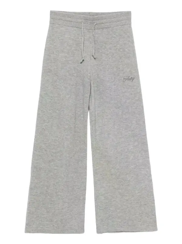 AUTRY Embroidered-logo Drawstring Trousers - Grey