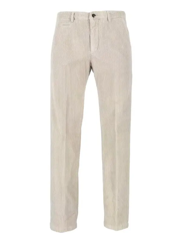 BRIGLIA 1949 Corduroy-effect Slim-fit Chino Trousers - Neutrals
