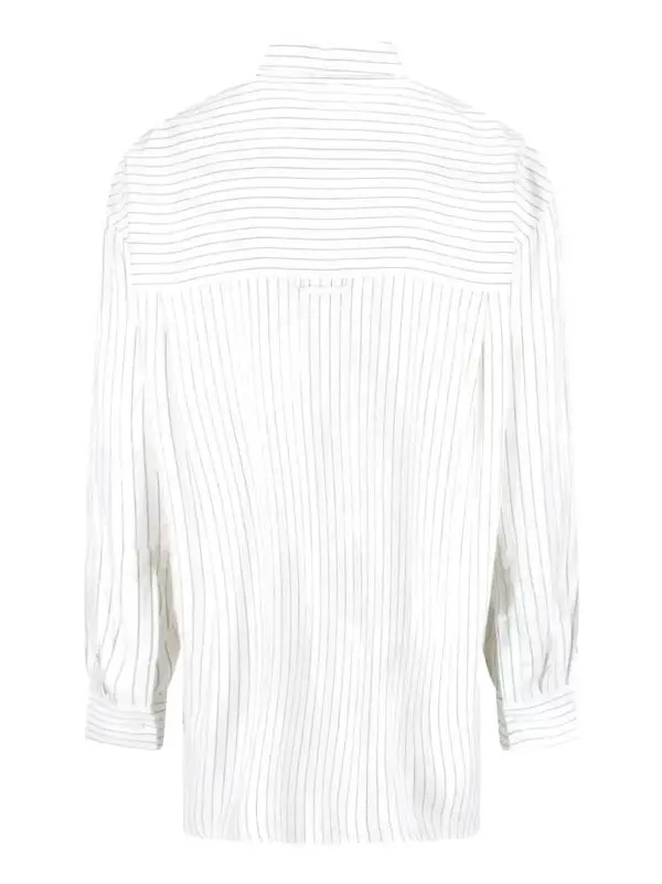 THE FRANKIE SHOP Striped Button-up Shirt - White