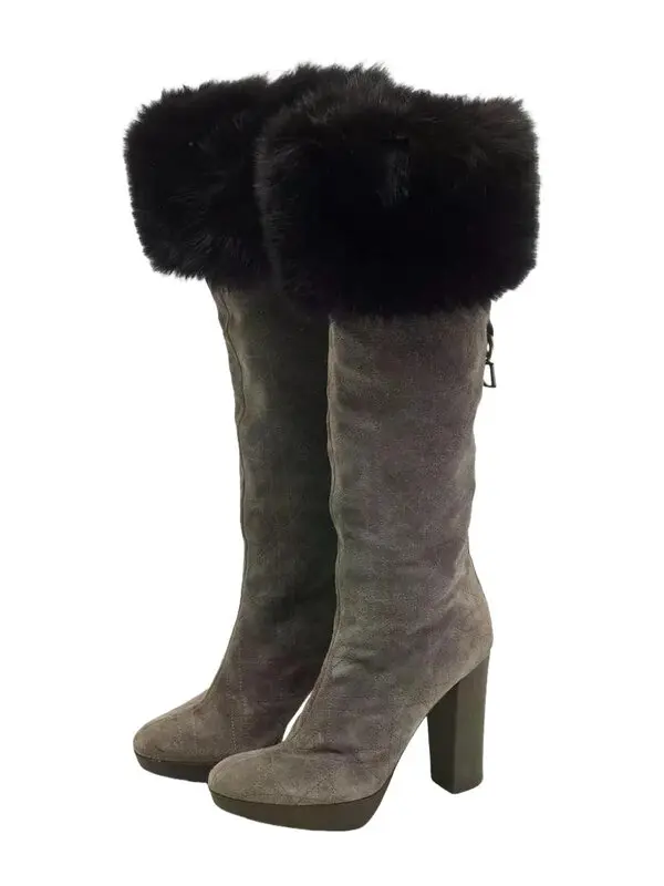 Dior Cannage Knee-lenght Boots - Grey