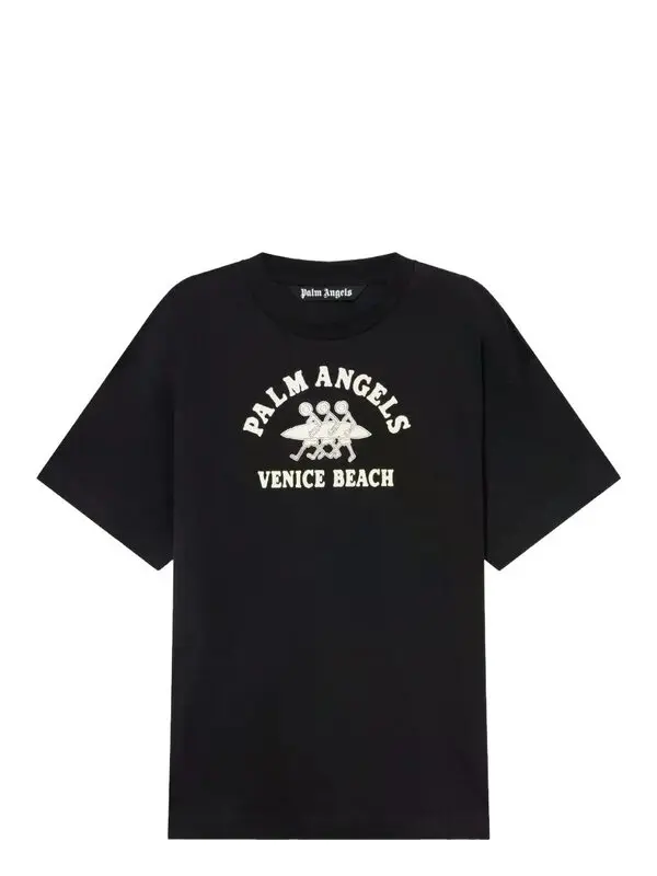 Palm Angels Surf Venice Beach T-shirt - Black