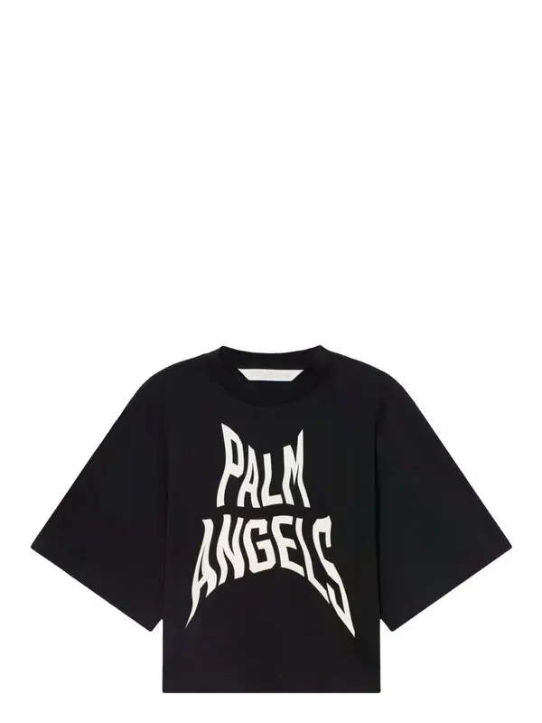 Palm Angels Palm Distorted Boxy T-shirt - Black