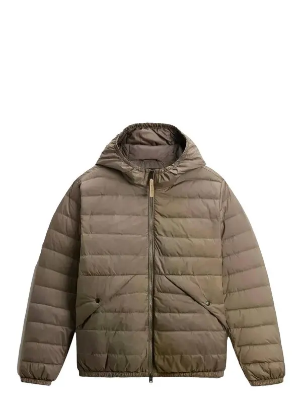 Woolrich Quilted Hooded Jacket - Brown