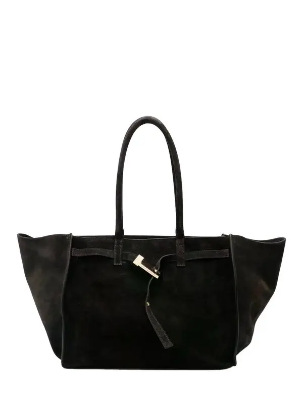 Benedetta Bruzziches Mame Weekend Isuede Buckled Shoulder Bag - Brown