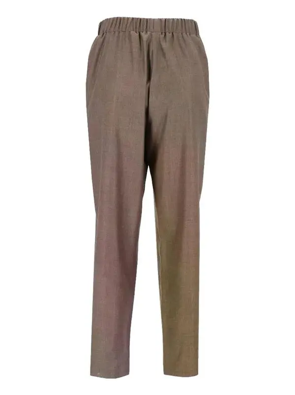Dusan Elasticated-waistband Carrot-leg Trousers - Neutrals