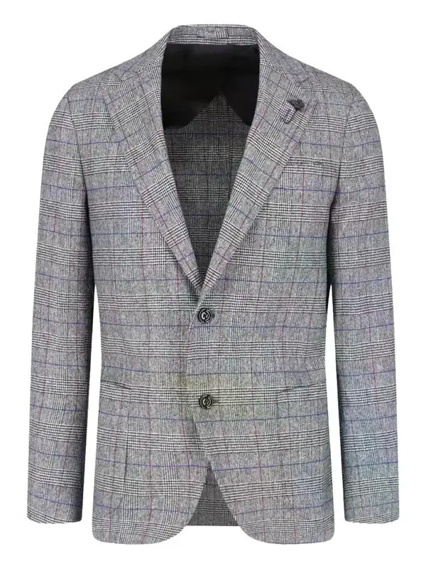LARDINI X Sugar Prince Of Wales Check Jacket - Grey