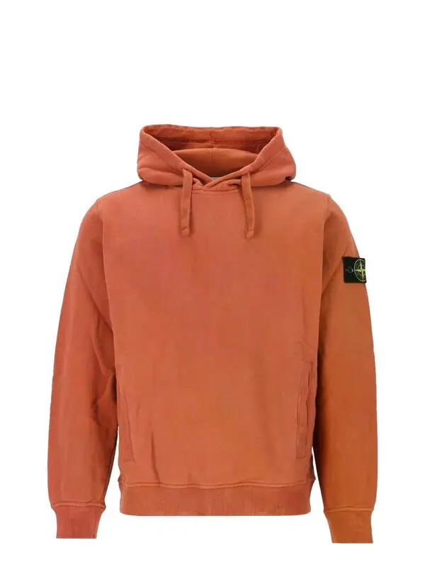 Stone Island 6100048 Brushed Organic Cotton Fleece Sweatshirt - Orange