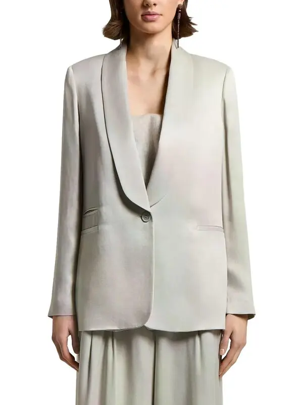 Peserico Shawl-lapel Single-breasted Jacket - Neutrals