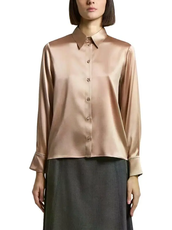 Peserico Satin-finish Shirt - Neutrals
