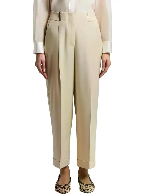 Peserico Pleat-detail Trousers - Neutrals