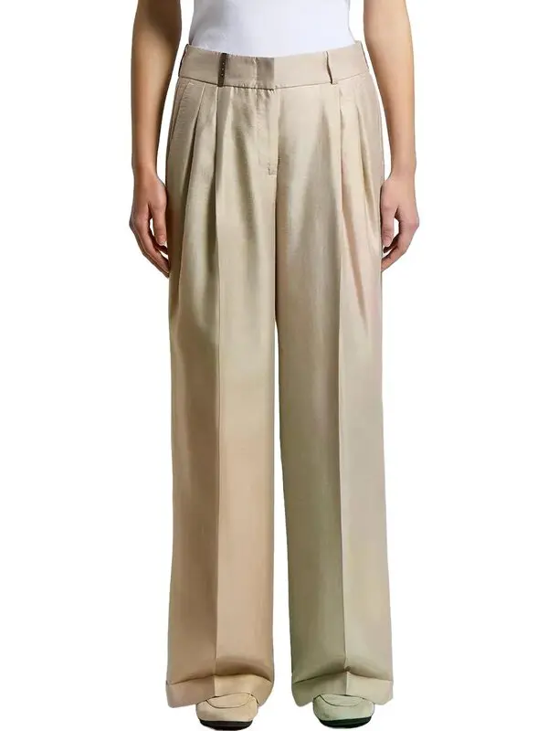 Peserico Pleat-detail Trousers - Neutrals