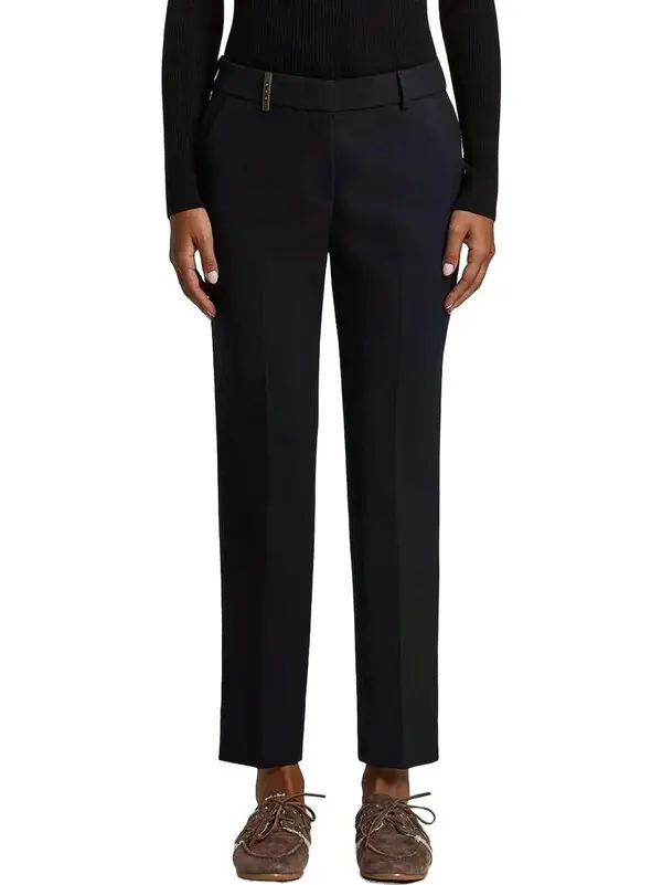 Peserico Embellished Cropped Trousers - Blue