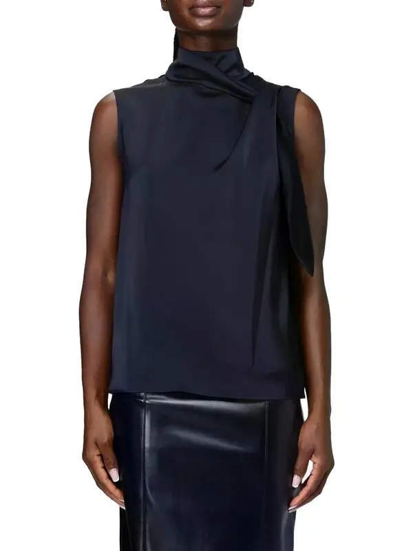 HANITA Tie-neck Sleeveless Top - Blue