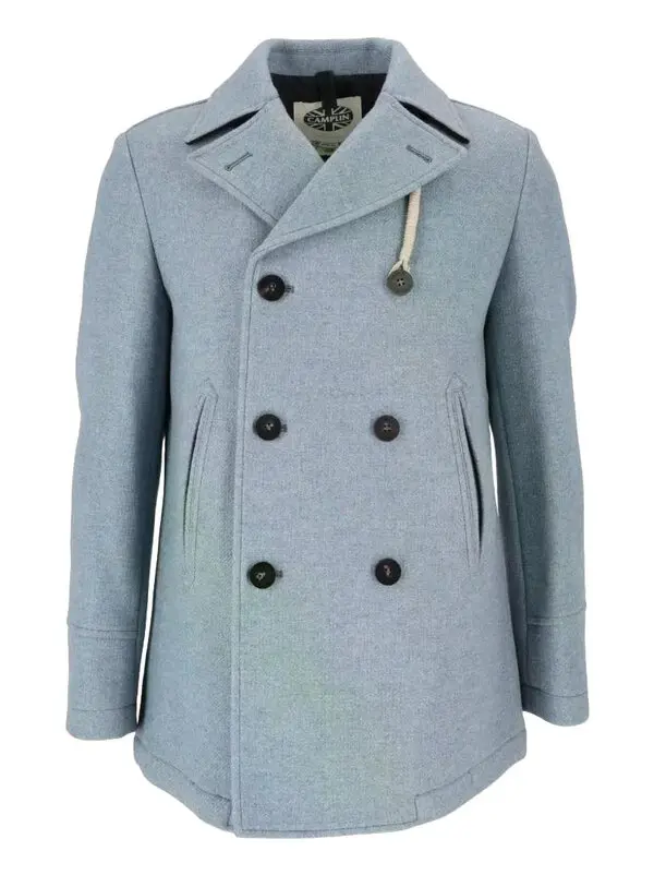 CAMPLIN Island-s Double-breasted Peacoat - Blue