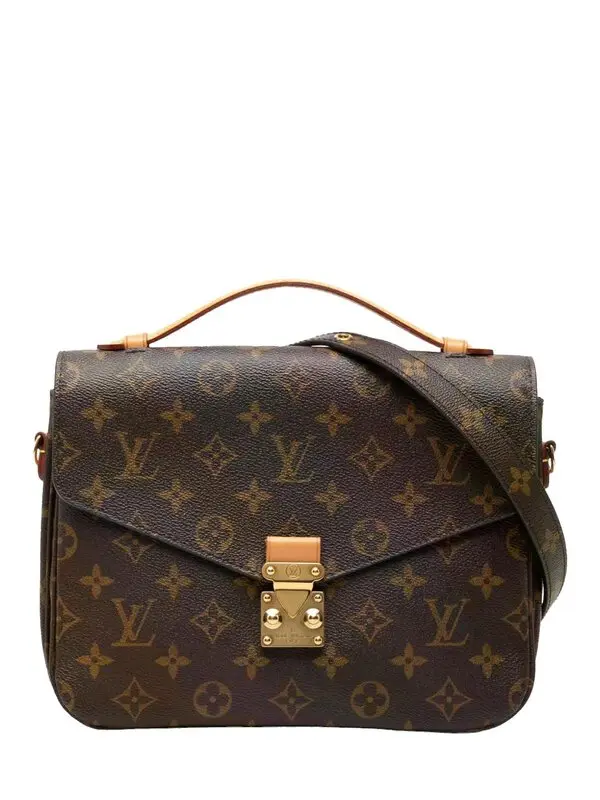 LOUIS VUITTON 2016 Monogram Pochette Metis Satchel - Brown