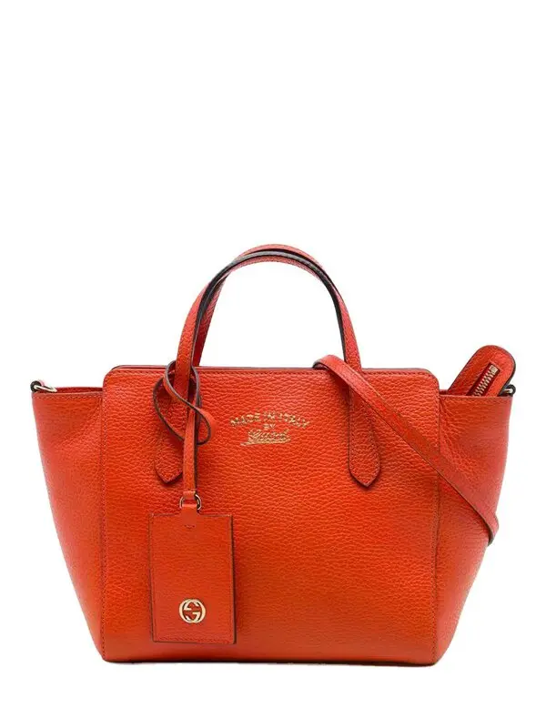 Gucci 2016-2026 Mini Calfskin Swing Satchel - Orange