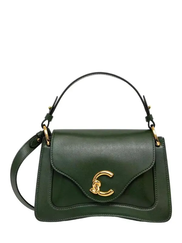 COCCINELLE Small C-me Logo-plaque Crossbody Bag - Green