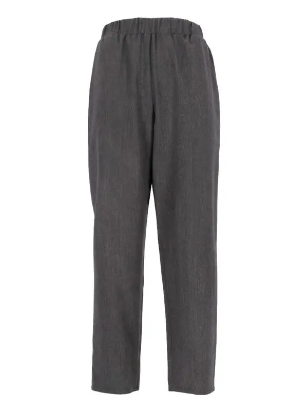 Dusan Elasticated-waistband Tapered Trousers - Grey