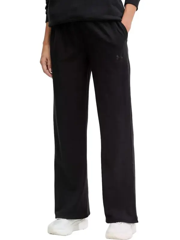 Under Armour Icon Vida Logo-embroidered Wide-leg Track Pants - Black