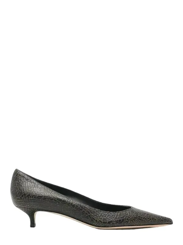 JIMMY CHOO Amelia Crackle-effect Pumps - Black