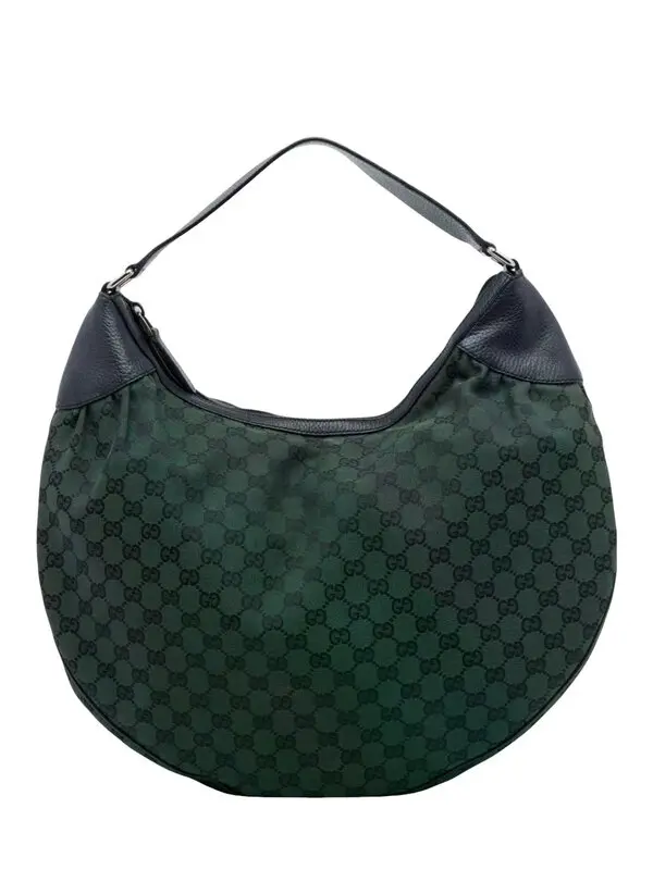 Gucci 2016-2026 Large Gg Canvas Half Moon Hobo Bag - Green