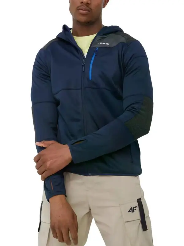VIKING Yosemite Zip-up Panelled Hoodie - Blue