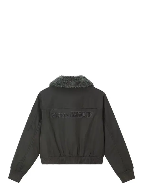 Izzue Faux-shearling Collar Jacket - Black