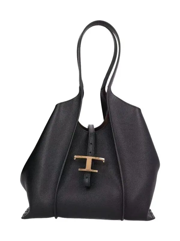 TOD'S T Timeless Shopping Bag In Leather - Black
