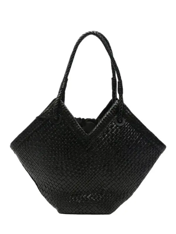 IBELIV Medium Trinity Woven-leather Tote Bag - Black
