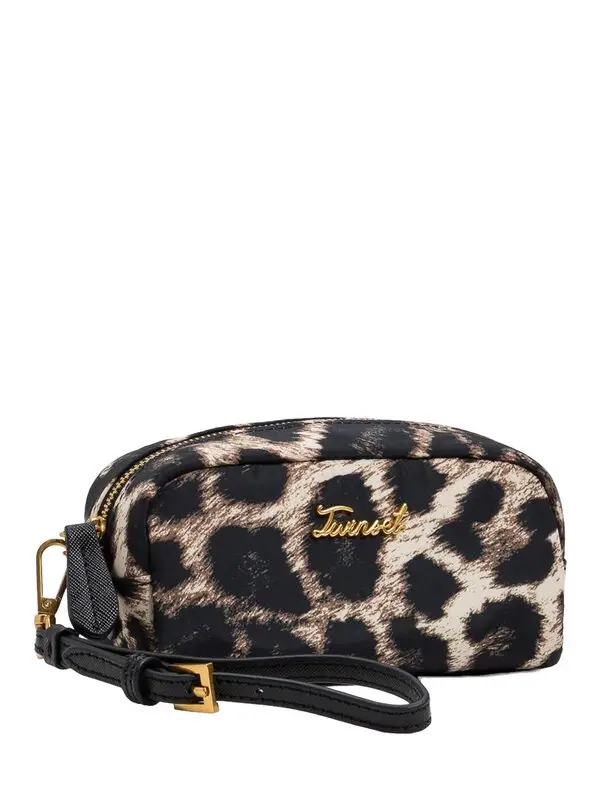 TWINSET Animalier Print Pouch With Removable Wristlet Strap - Multicolor