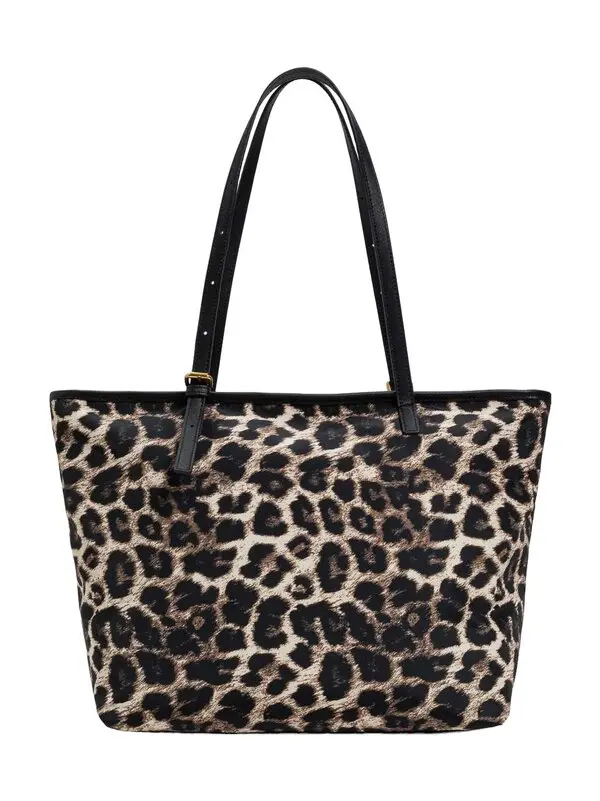TWINSET Flared Animal Print Polyester Tote Bag - Multicolor