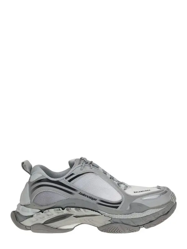 Balenciaga Triple S.2 Bi- Low Top Mesh Sneakers With Chunky Sole - Grey