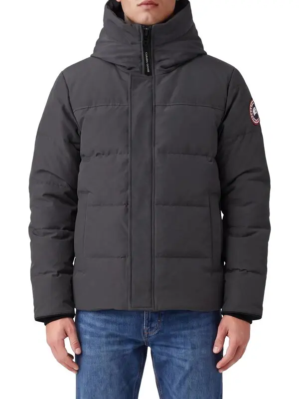 Canada Goose Macmillan Down-filled Parka With A Fixed Hood And Appliqué Logo - Grey