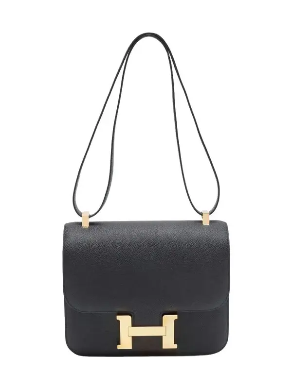 Hermès 2019 24 Constance Epsom Shoulder Bag - Black
