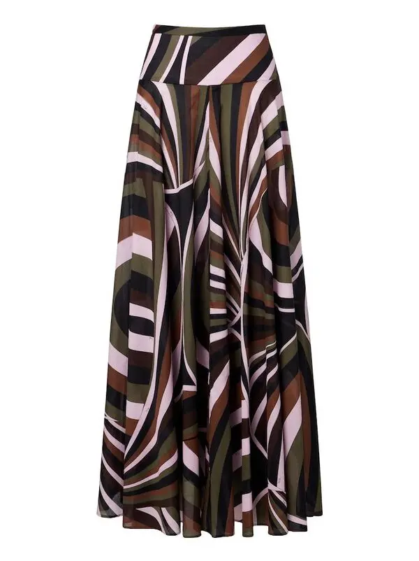 Emilio Pucci Iride Cotton Muslin Maxi Skirt - Multicoloured