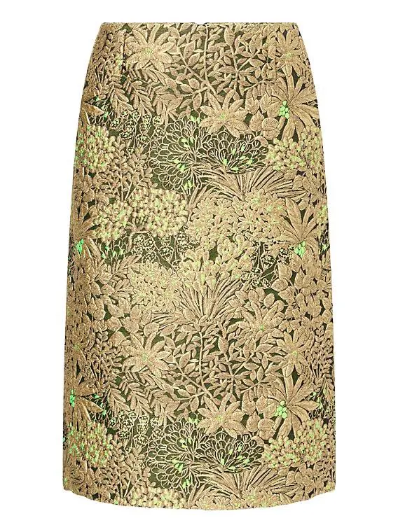 Dries Van Noten Sentista Jacquard Woven Midi Skirt - Multi