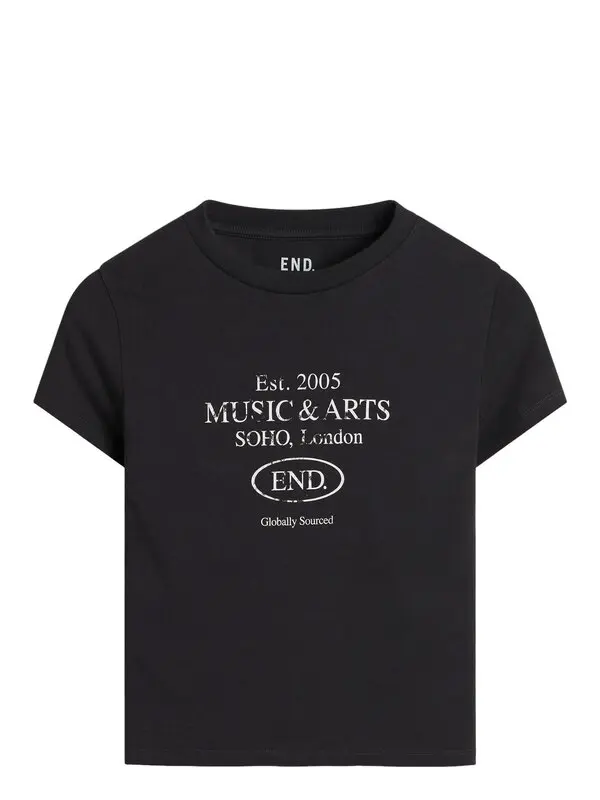 END. Established Baby Tee - Cinder Black