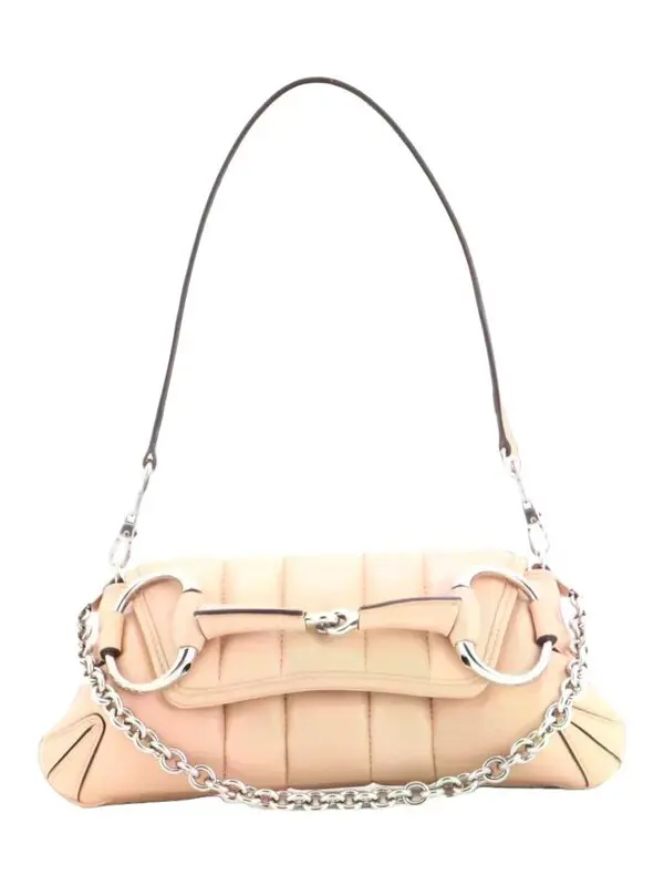 Gucci Horsebit Chain Vertical Quilted Leather Small Shoulder Bag - Neutrals