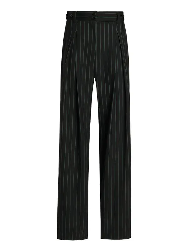 Dolce & Gabbana Pinstripe Wool Trousers Pants And Shorts Multi-colored - Multicolor