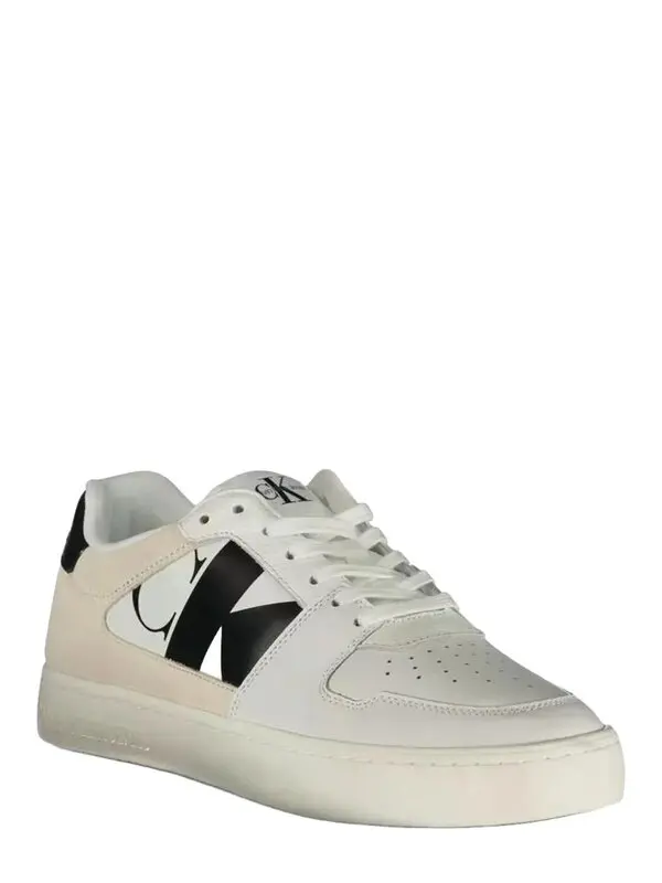 Calvin Klein Logo-print Panelled Sneakers - White