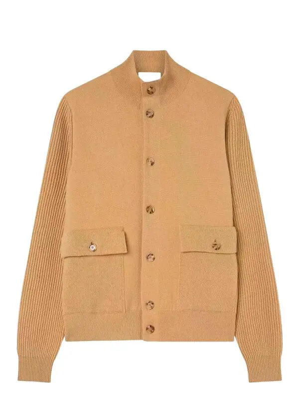 LARDINI Button-up Knitted Jacket - Neutrals