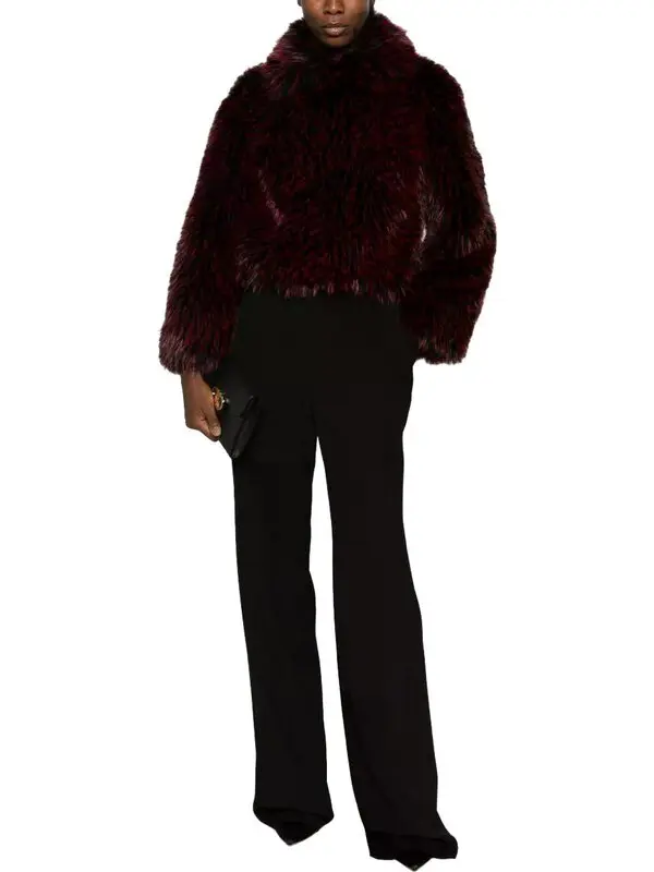 Saint Laurent Pleated Wide-leg Trousers - Black