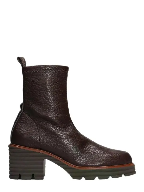 PEDRO MIRALLES Grained-leather Ankle Boots - Brown