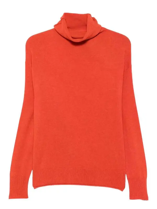 C.T.PLAGE Roll-neck Cashmere Sweater - Red