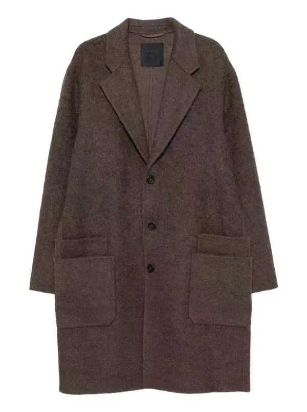 FREI-MUT Camden Bouclé Coat - Brown