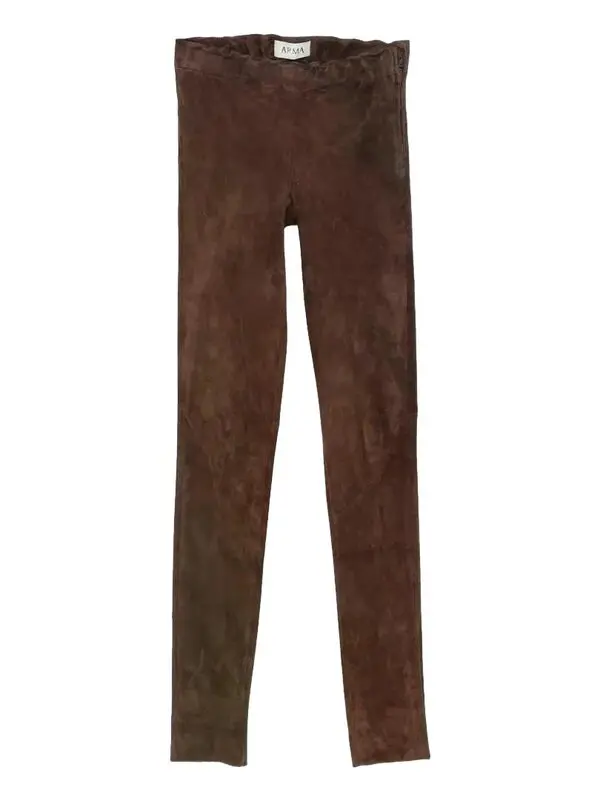 ARMA Suede Slim-fit Trousers - Brown