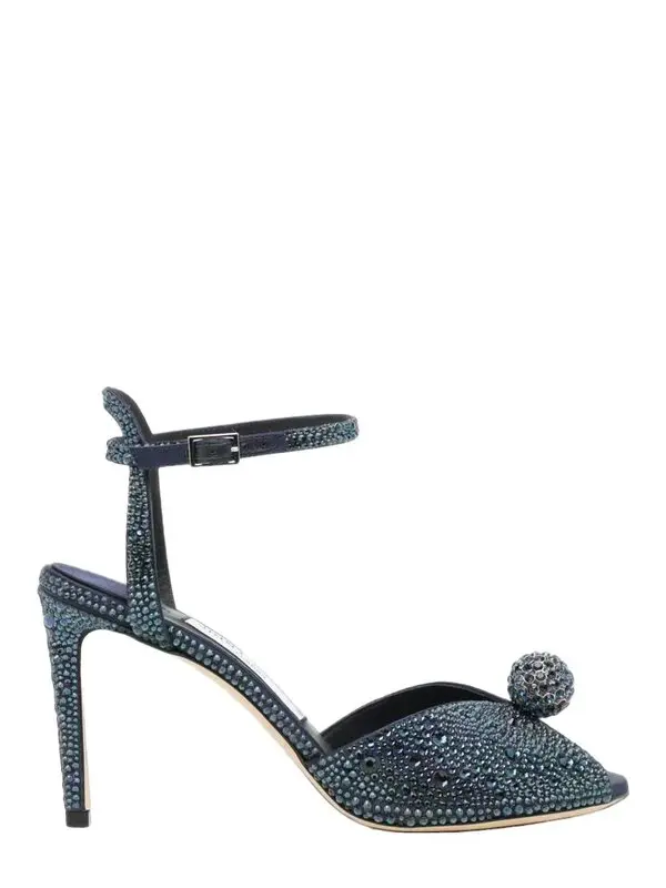 JIMMY CHOO 85mm Sacora Sandals - Blue