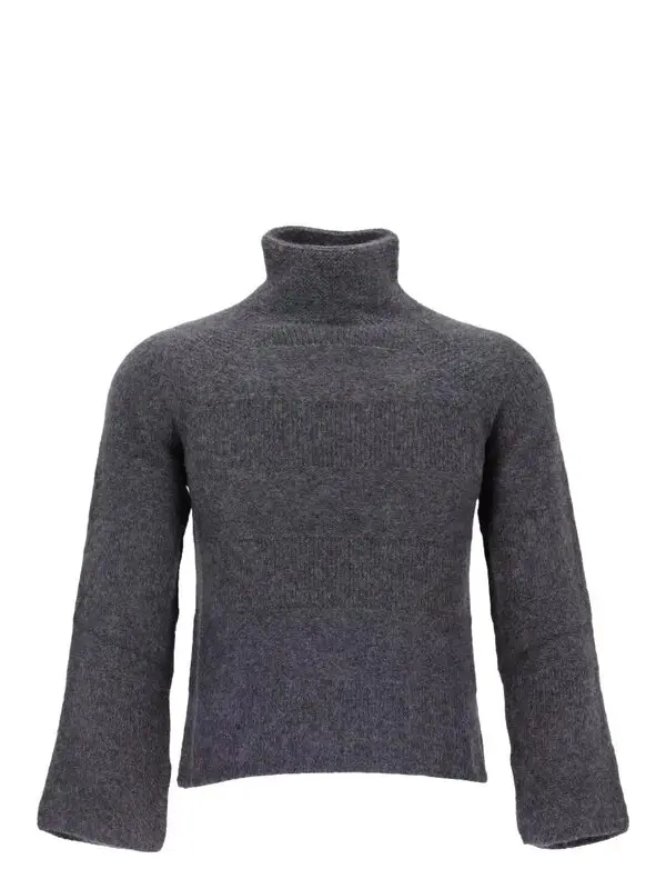Emporio Armani Roll-neck Raglan-sleeve Sweater - Grey