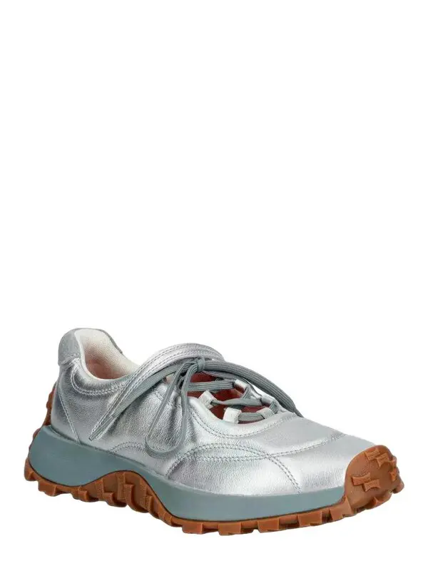 Camper Drift Trail Metallic Leather Sneakers - Grey