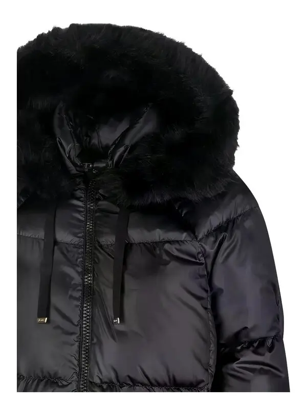 Herno Faux-fur Trim Puffer - Black